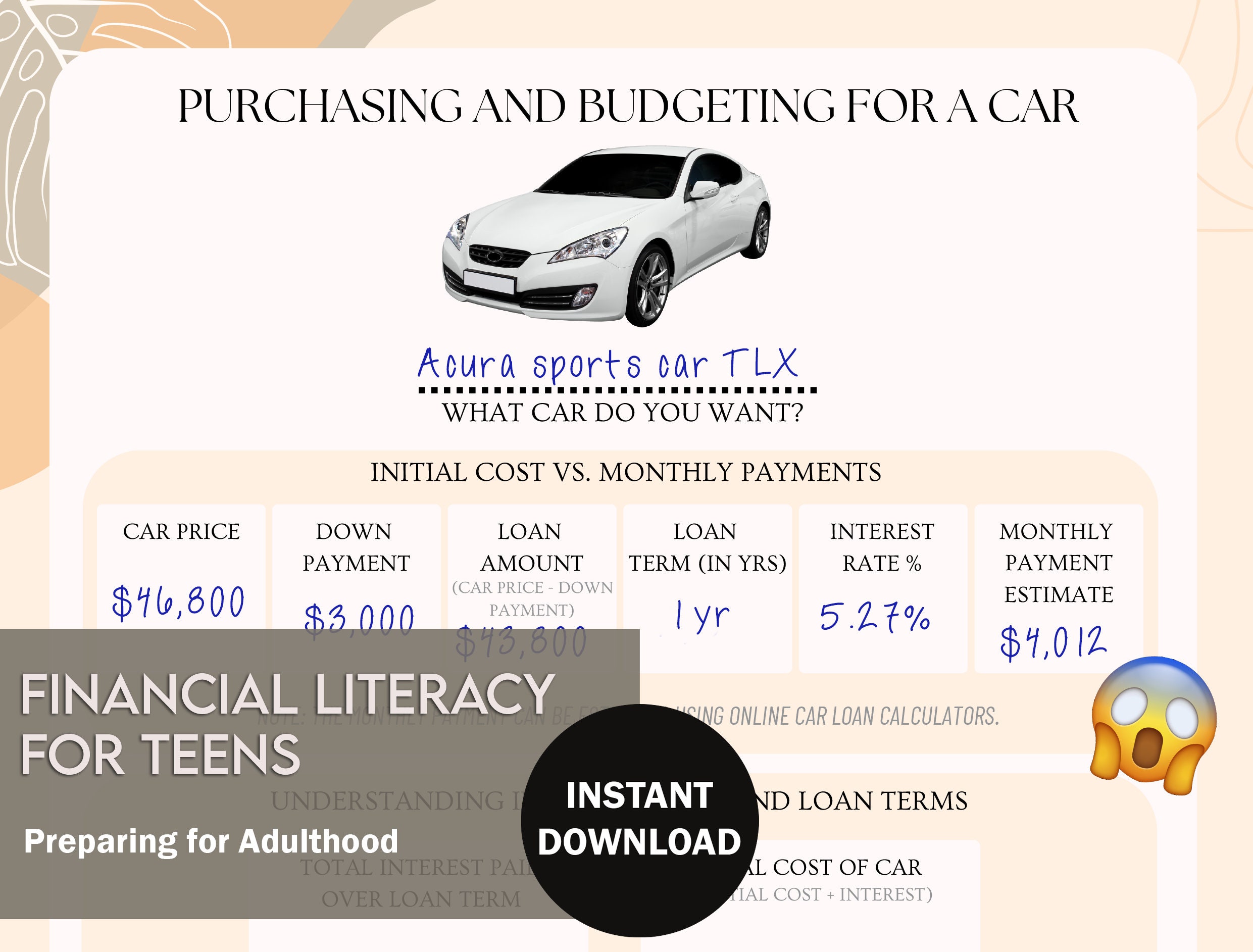 Purchasing & Budgeting for a Car: A Teen's Guide to Financial ...