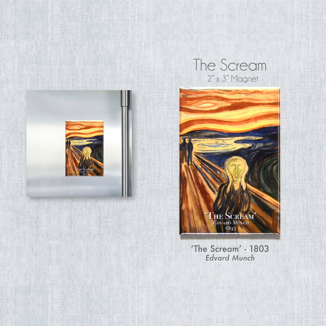 Magnet "the Scream" (1803) - Edvard Munch Miniature Masterpiece Magnet ...