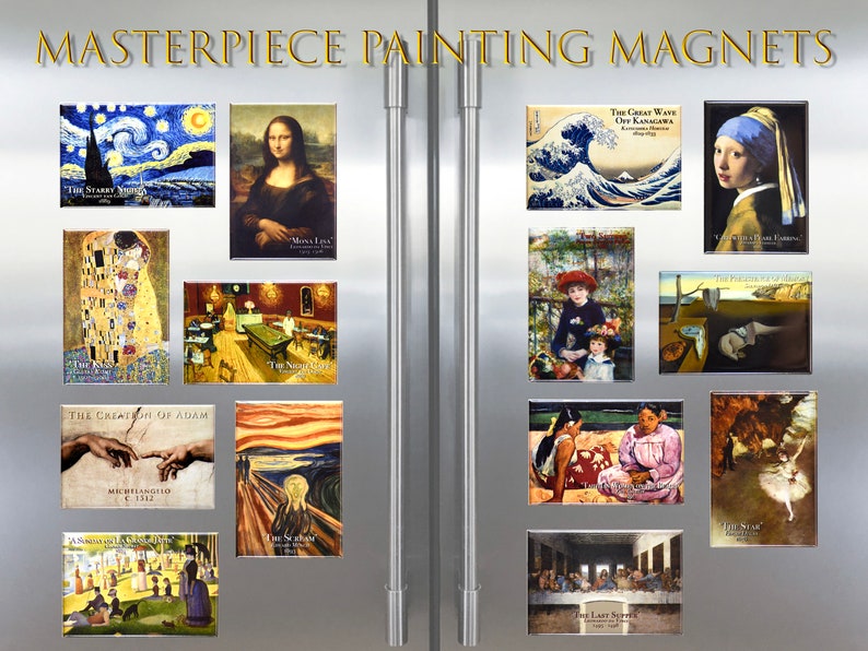 MONA LISA '1506' - Leonardo Da Vinci Miniature Painting Magnet. Optional Hand Painted Gold ...