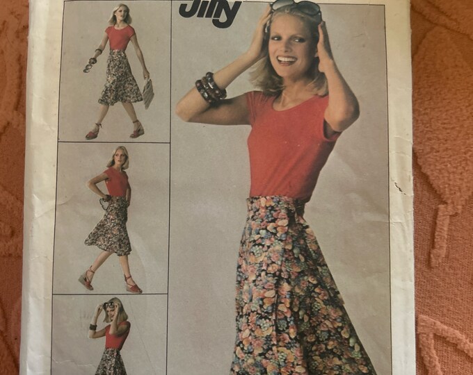 Vtg 1977 Simplicity 7876 Sewing Pattern. Wrap Around Skirt Medium 14-16 ...