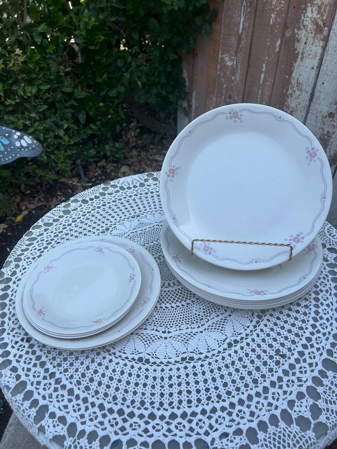Corelle English Breakfast Pattern Dinner,lunch ,and Bread Plates.pieces ...