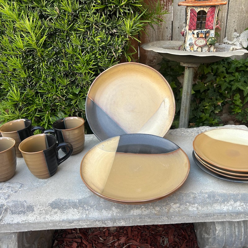 Sango Black Dinner Plates - Etsy