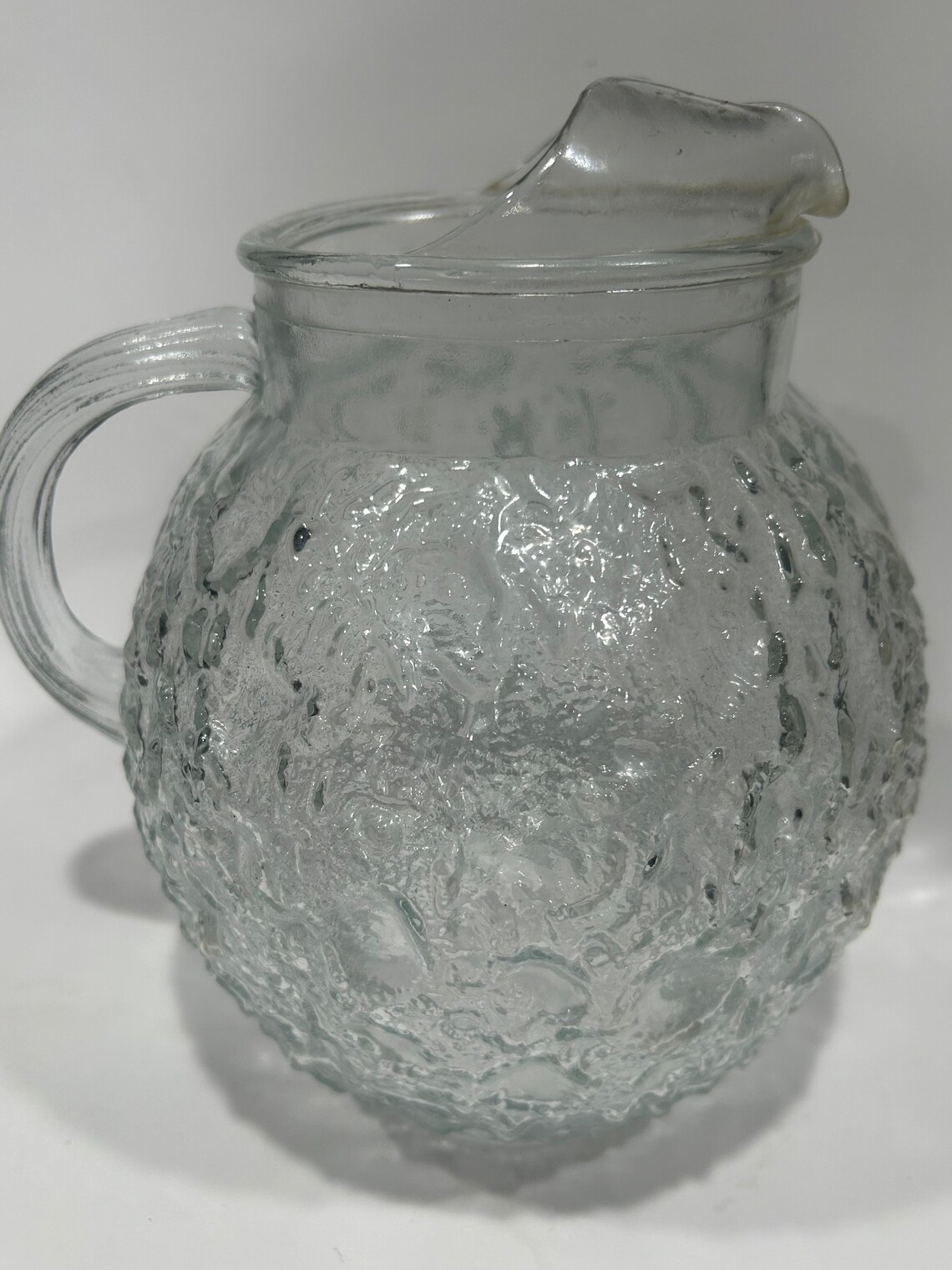 Vtg Anchor Hocking Lido Milano Crinkle Glass Pitcher - Etsy
