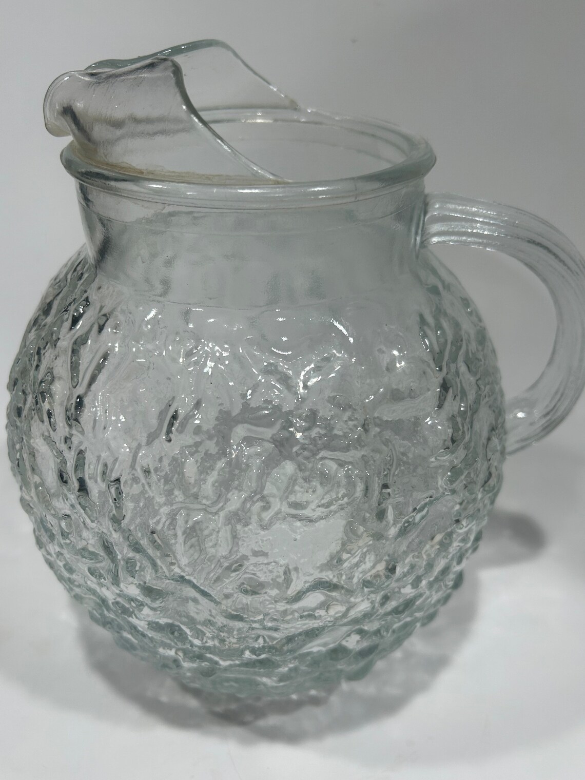 Vtg Anchor Hocking Lido Milano Crinkle Glass Pitcher - Etsy