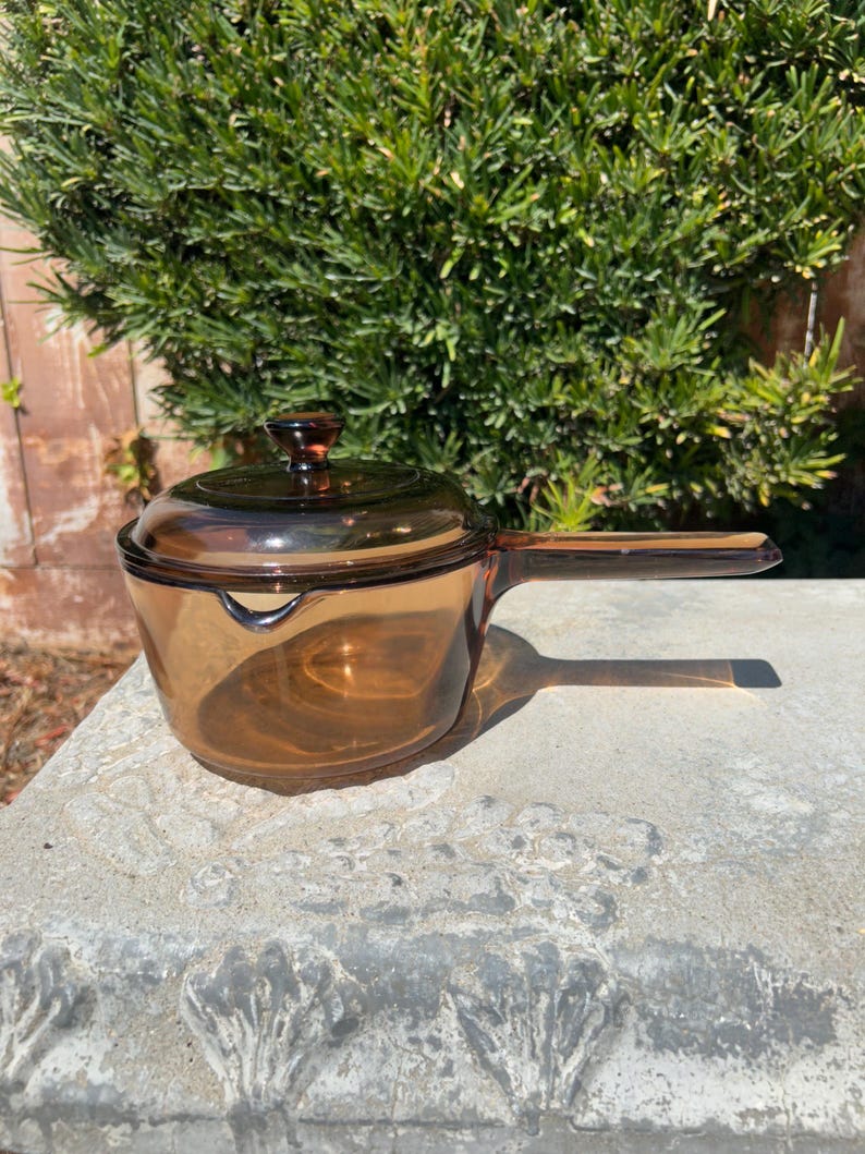 Vintage Corning Visions Amber Glass Cookware Lot Priced Separately - Etsy