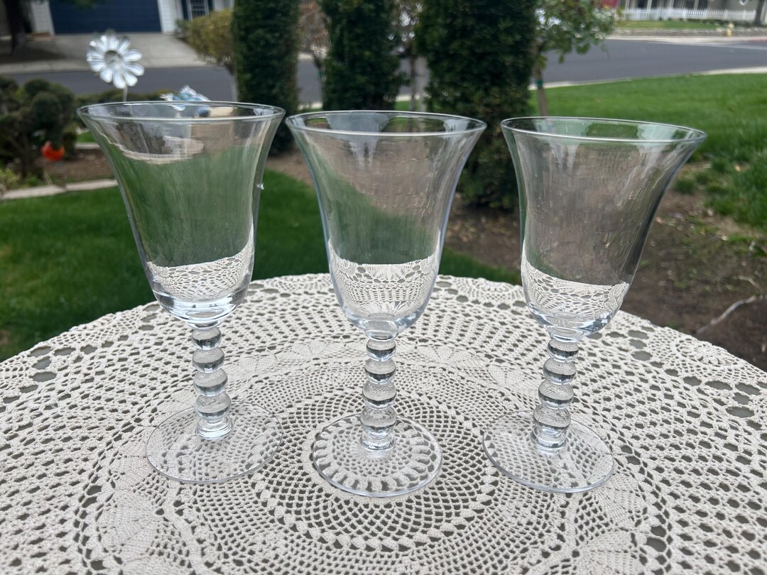 Ohio Imperial Glass Candlewick Pattern Water Goblet Drinking Tumblers ...