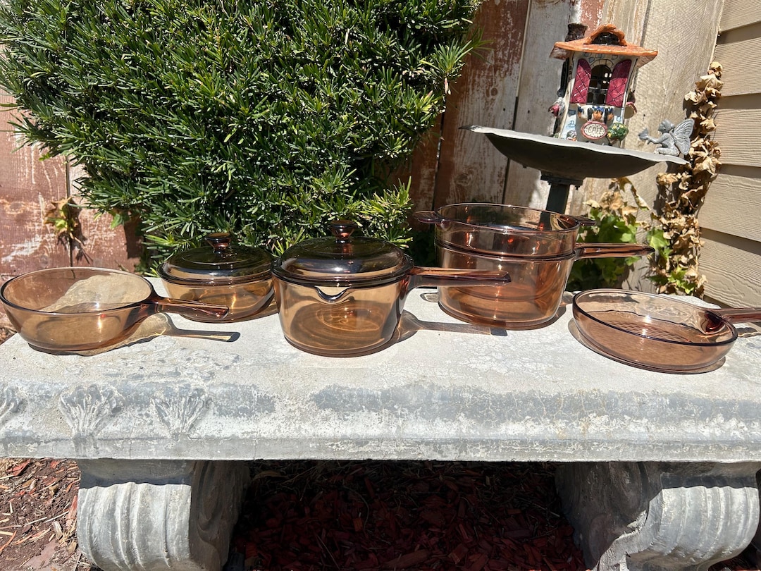 Vintage Corning Visions Amber Glass Cookware Lot Priced Separately - Etsy