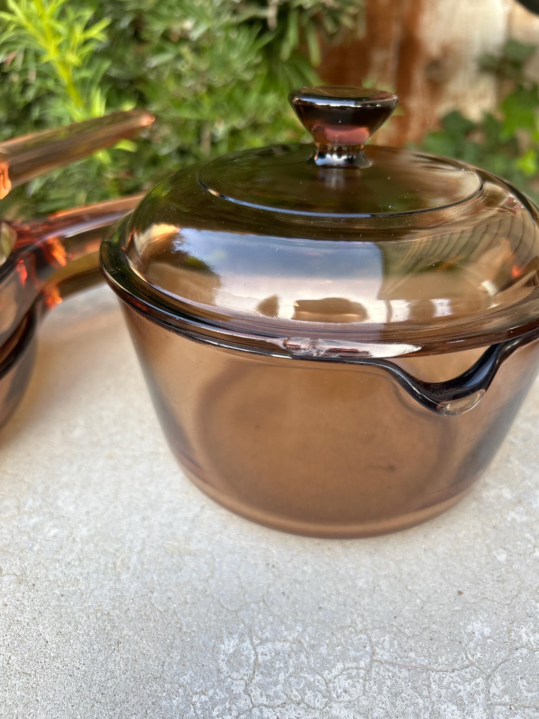 Vintage Corning Visions Amber Glass Cookware Lot Priced Separately - Etsy