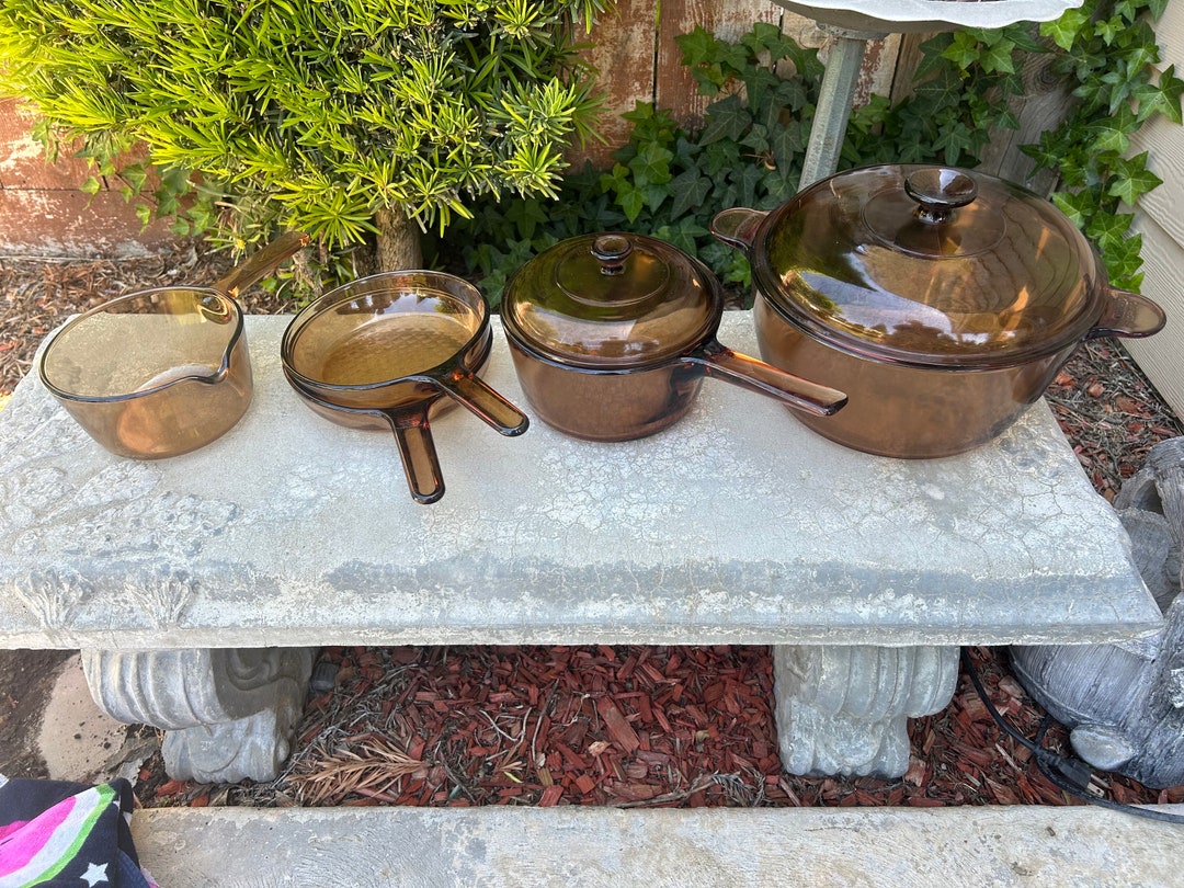 Vintage Corning Visions Glass Stove Top Cookware Lot Priced Separately ...