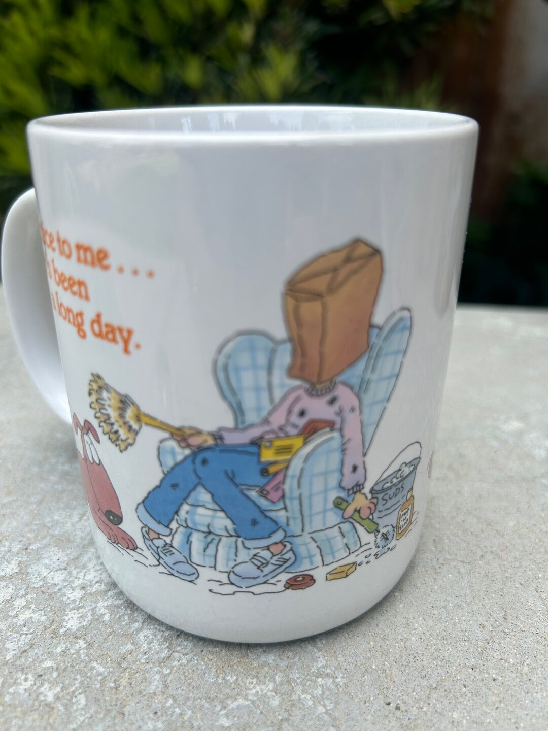 Vintage Current Comical Busy Woman Coffee Mug. Holds 8oz Says Be Nice ...