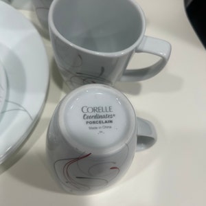 Vtg Corelle 4 Place Settings Splendor Pattern Dinnerware Dinner Plates ...