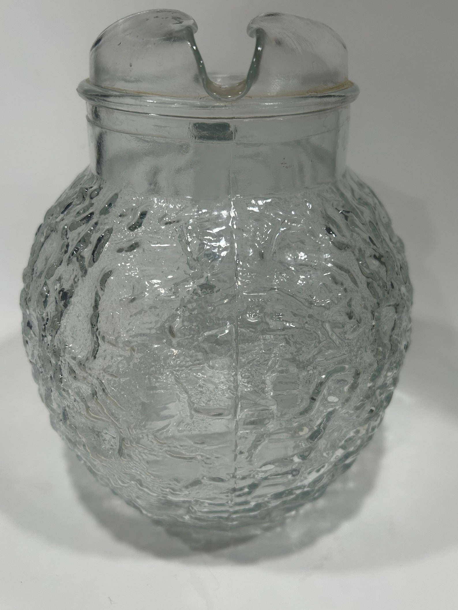 Vtg Anchor Hocking Lido Milano Crinkle Glass Pitcher - Etsy