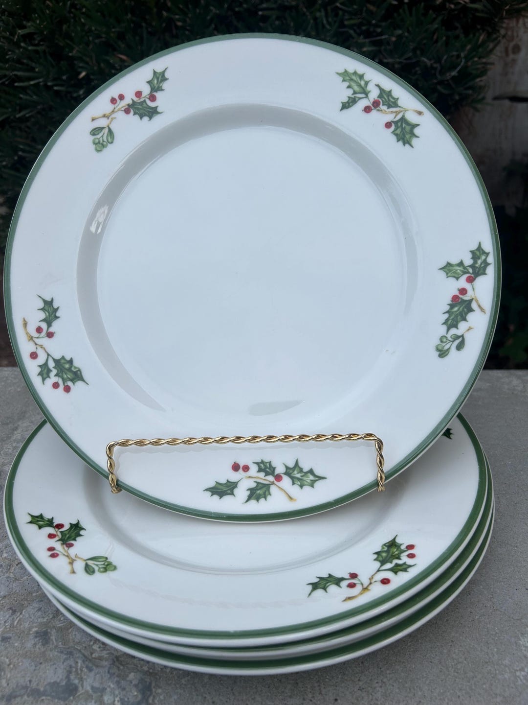 Christopher Radko Traditions Holiday Celebrations 10” Dinner Plates W ...