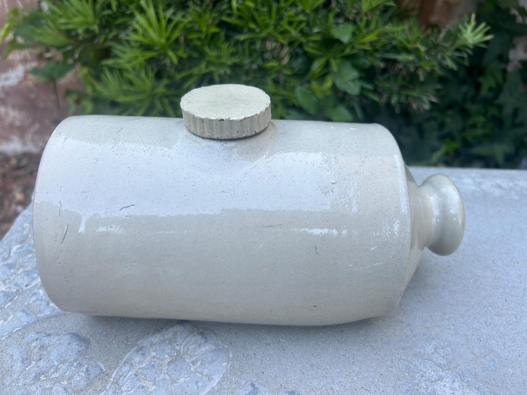 Antique Victorian Turn of the Century Crock Stoneware Foot Warmer - Etsy