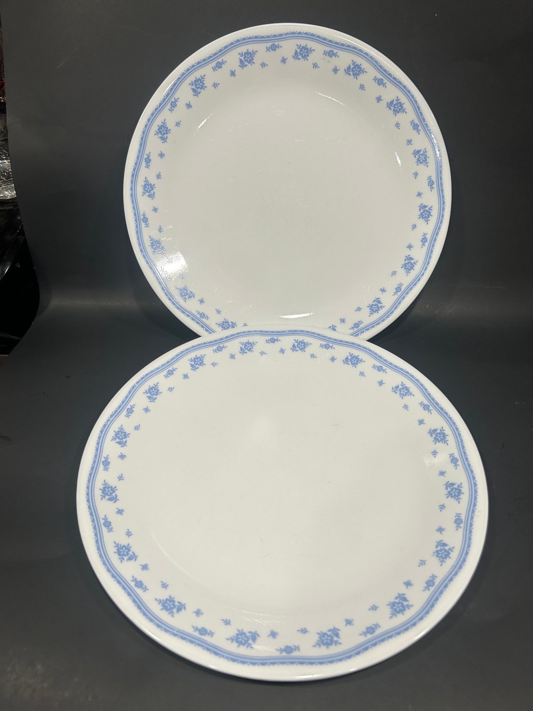 2 Corelle Morning Blue Pattern 10 Plates - Etsy