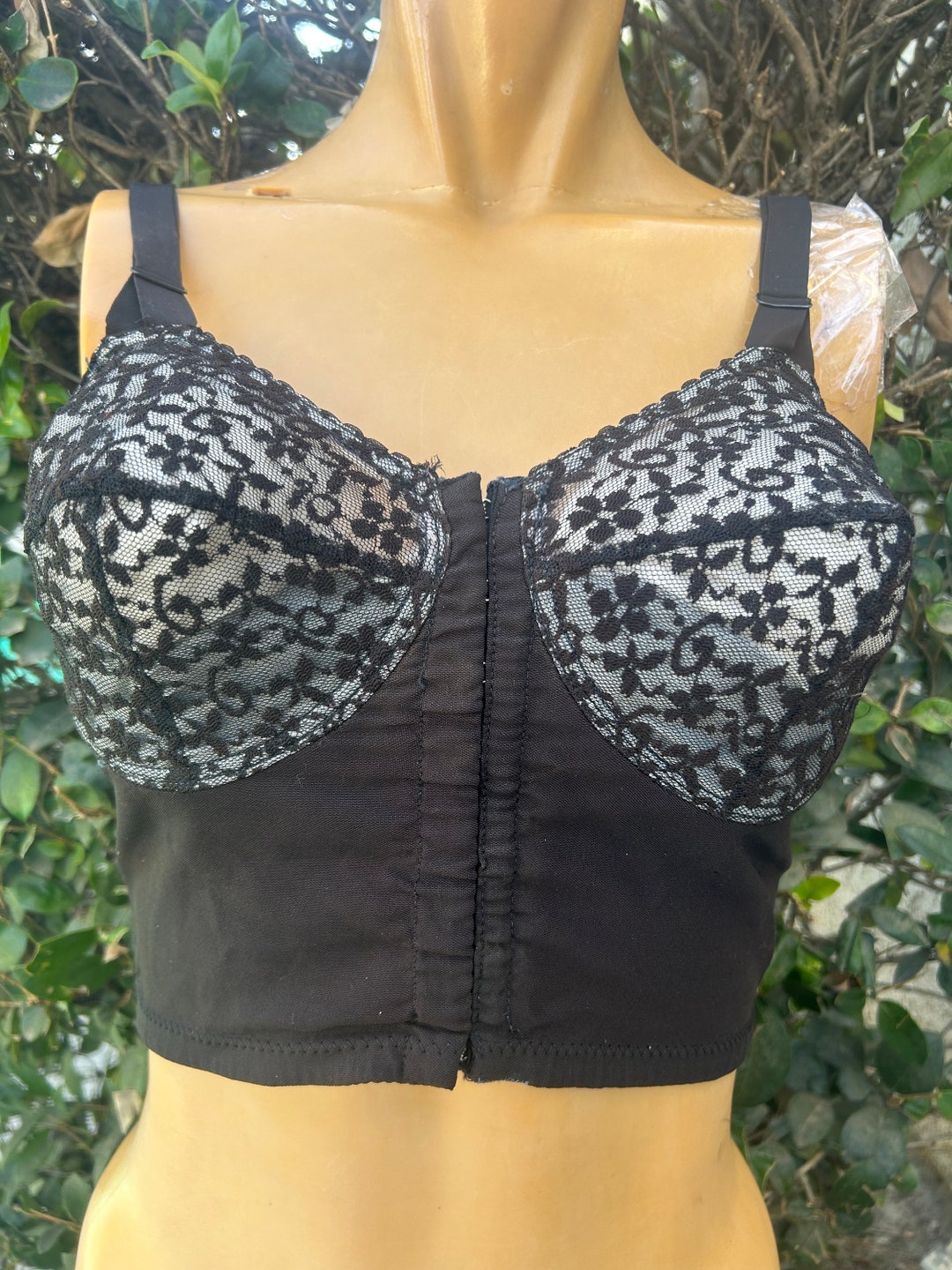 Vintage 1950s Black Pointed Bra Made by Flexees Bra Bust 34C - Etsy ...