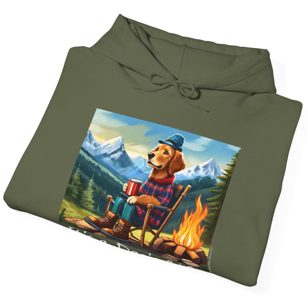Gordon Retriever Pet Hoodie Camping - It's A Dog's Life Hooded ...