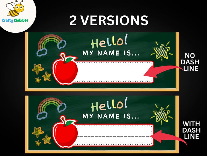 Student Name Tag Editable Printable Classroom Desk Name Tag Chalkboard ...