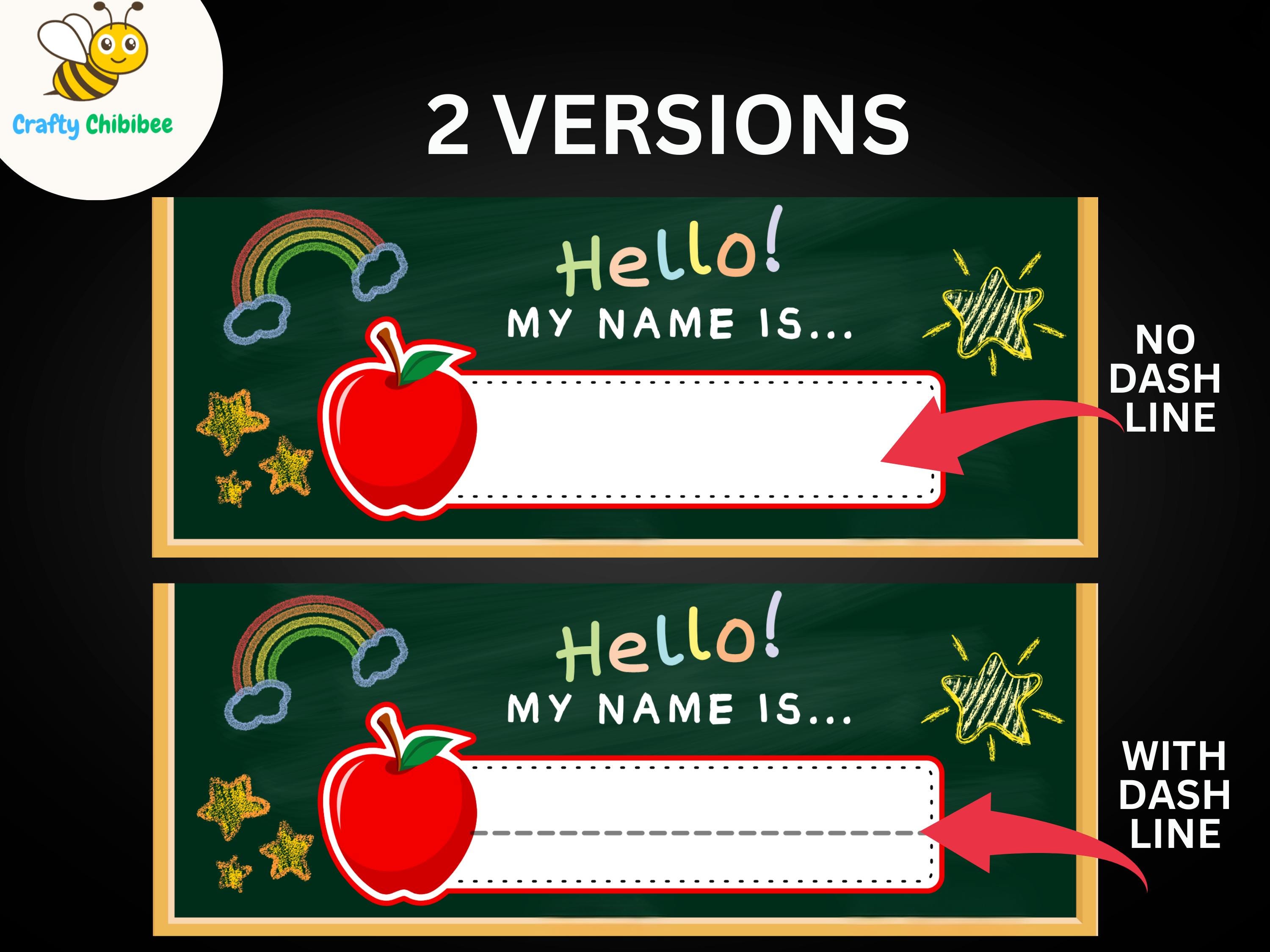 Student Name Tag Editable Printable Classroom Desk Name Tag Chalkboard ...