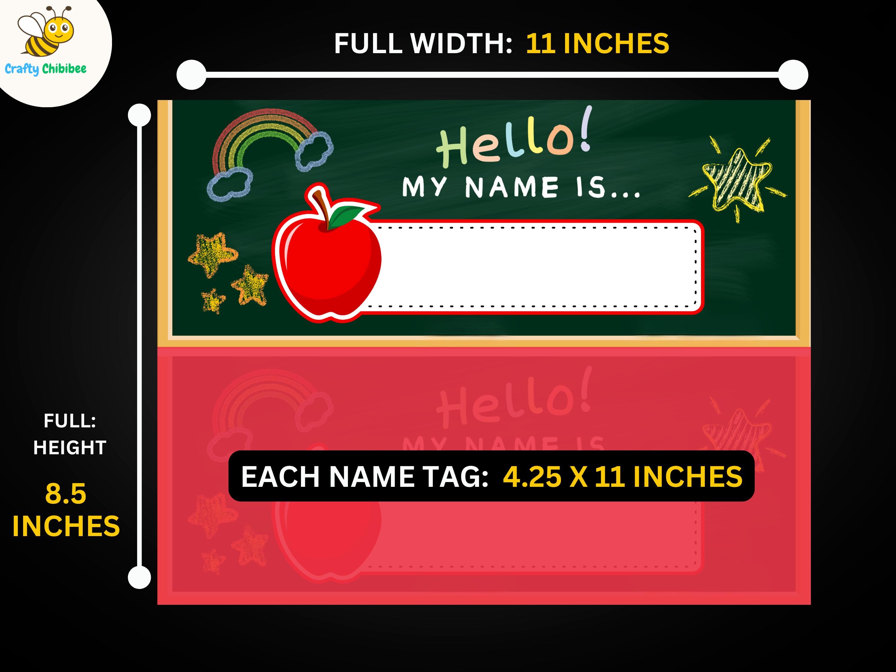 Student Name Tag Editable Printable Classroom Desk Name Tag Chalkboard ...