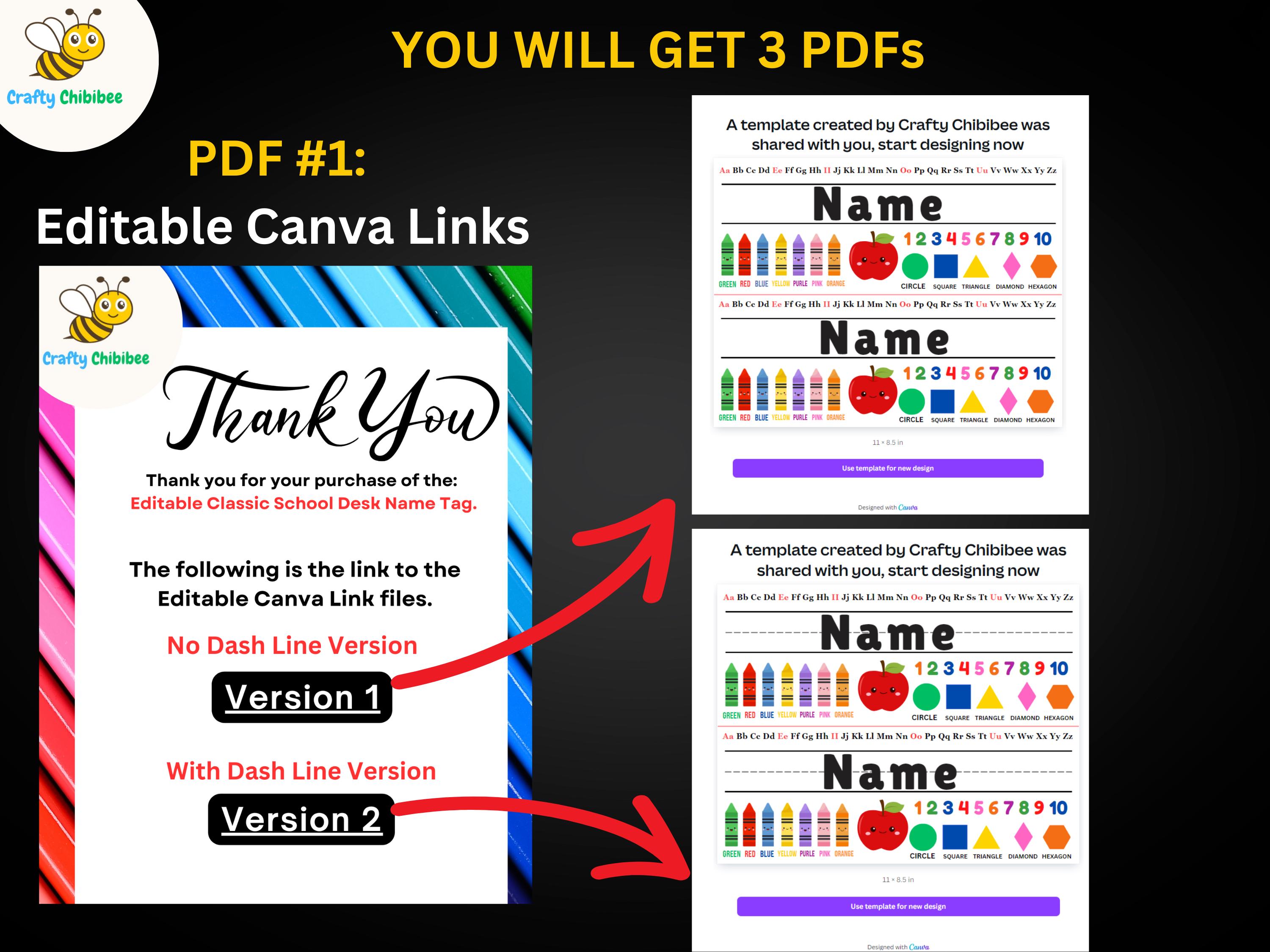 Student Name Tag | Editable | Printable | Classroom Desk Name Tag ...