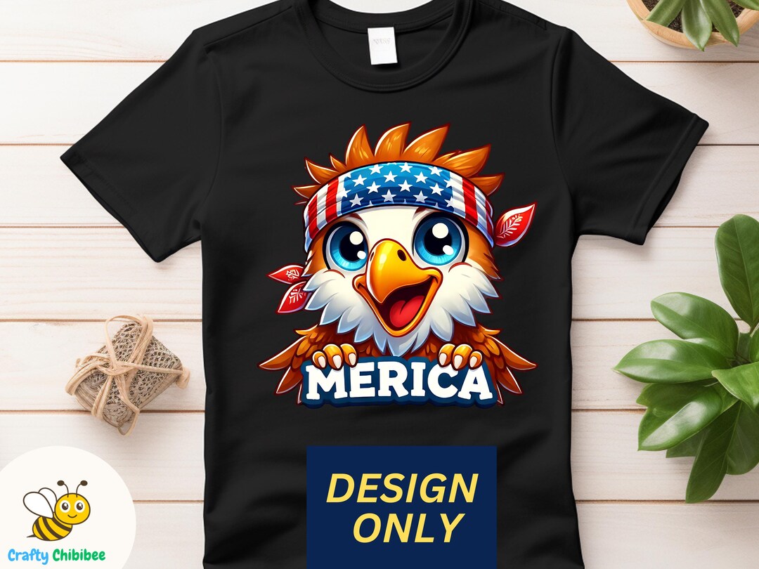 Merica PNG Fun 3D Cartoon Merica Eagle Clip Art T-shirts Mugs Phone ...