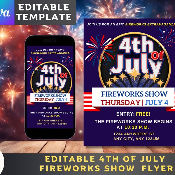 Firework Invitation - Etsy