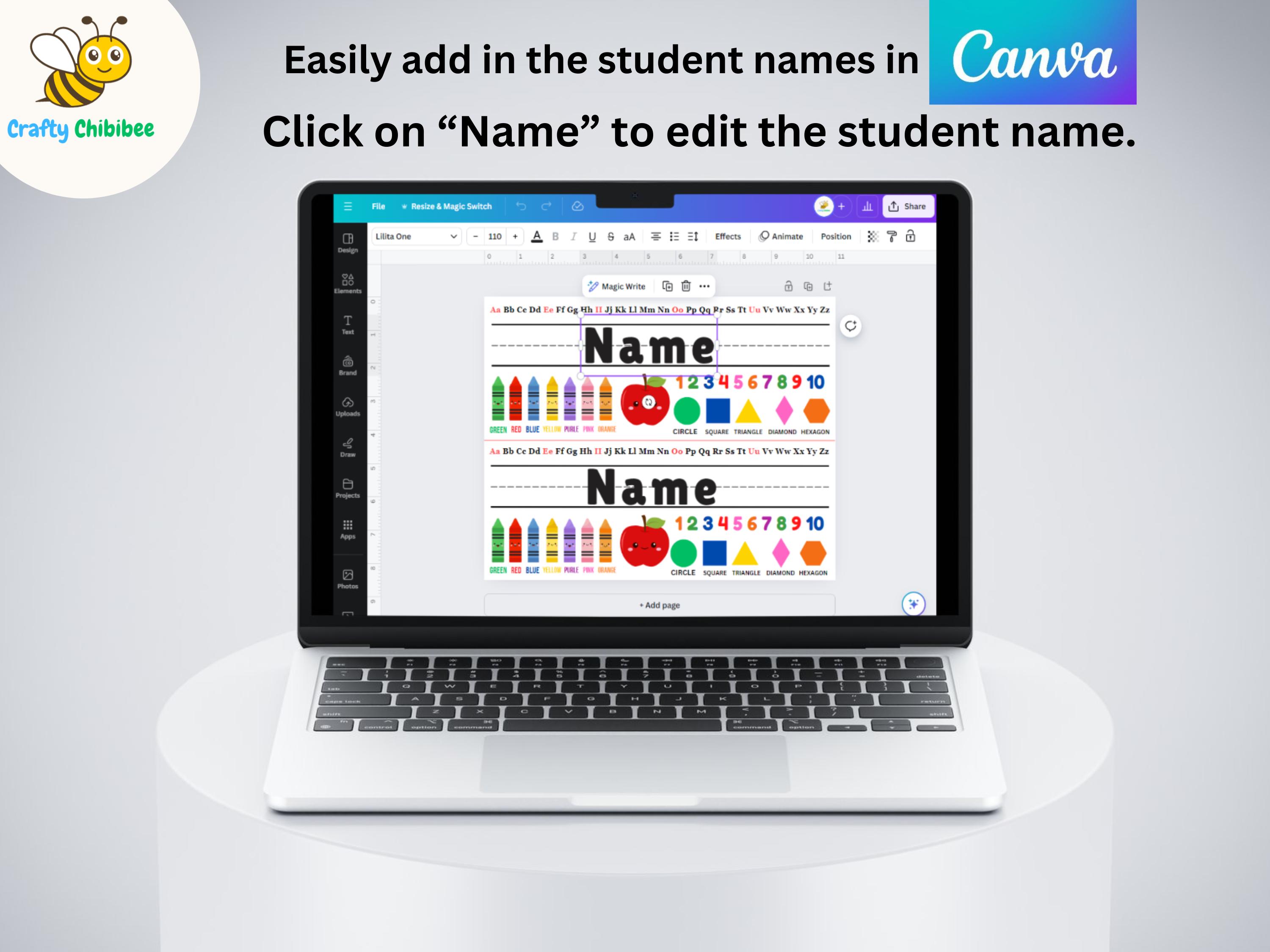 Student Name Tag | Editable | Printable | Classroom Desk Name Tag ...