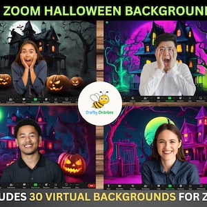 Spooky Halloween Backgrounds for Zoom. 30 Virtual Backgrounds for Zoom ...