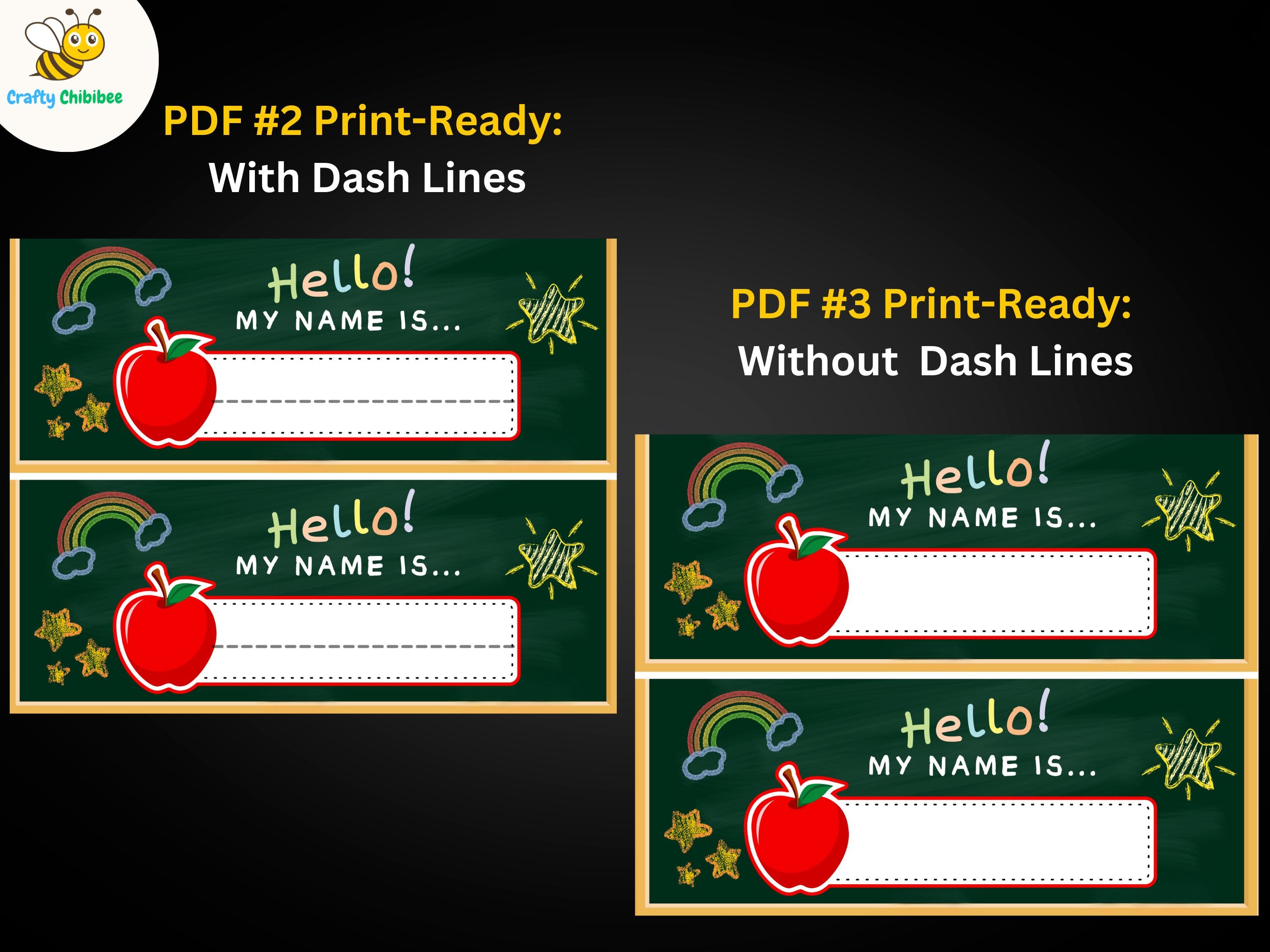 Student Name Tag Editable Printable Classroom Desk Name Tag Chalkboard ...