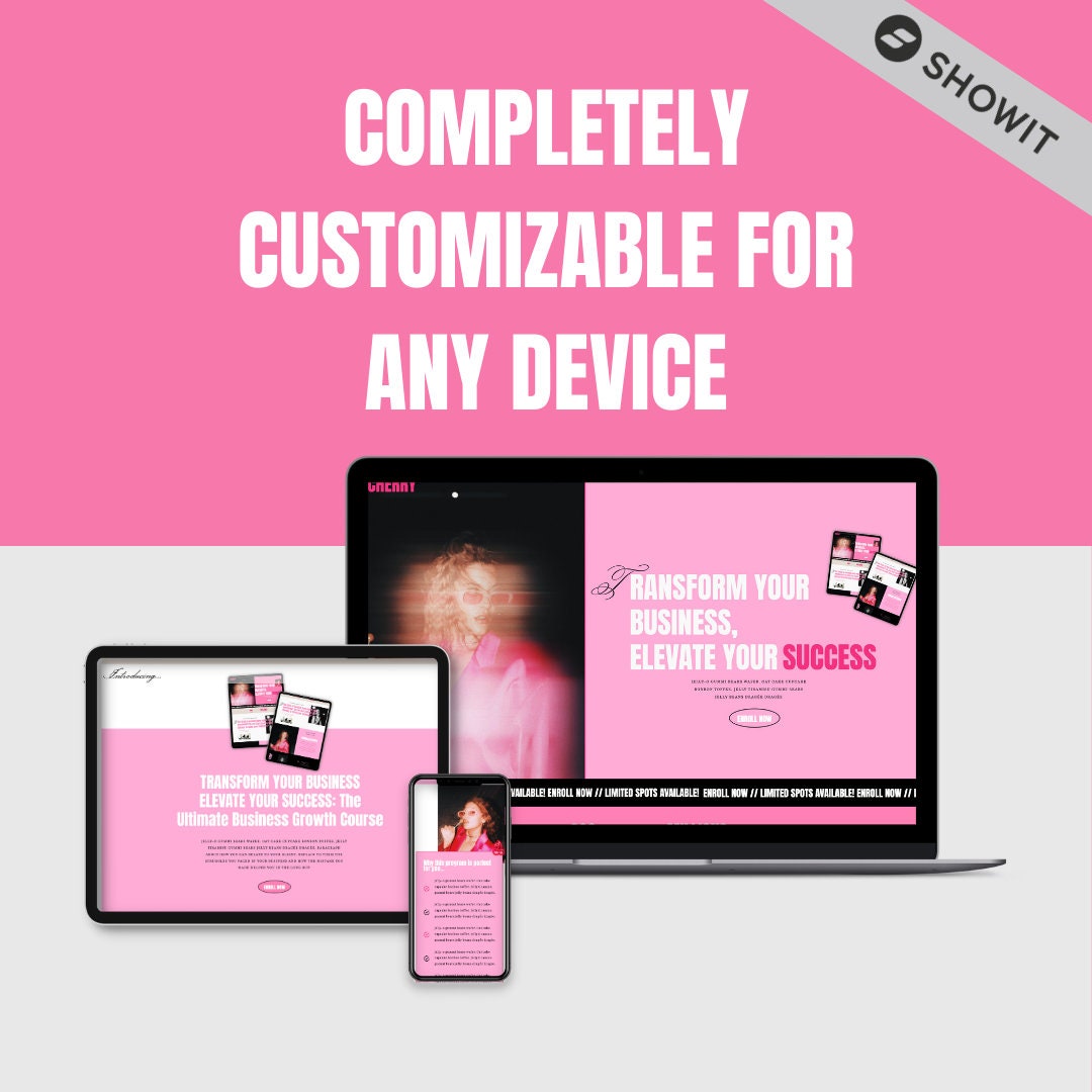 Showit Sales Page Template, Showit Website Template, Sales Page Website ...