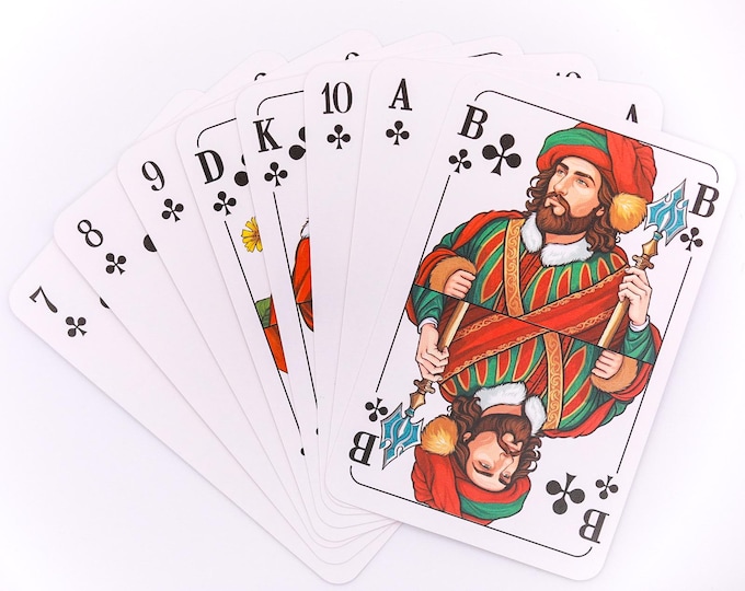 Antique German Playing Cards Feine Skat Karten Full Deck of 32 German ...
