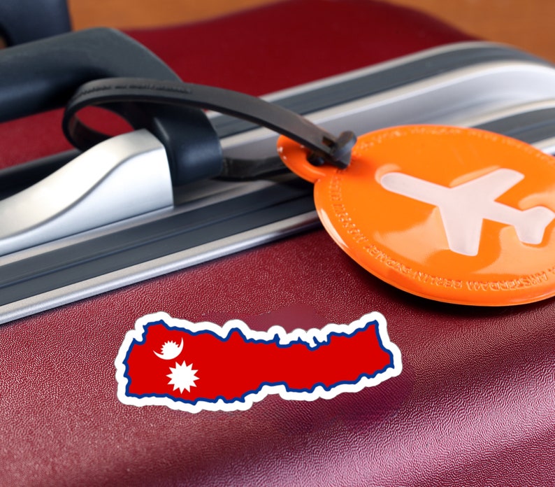 Unique Nepal Map Decal, Adventure Lover's Travel Accessory, Colorful ...