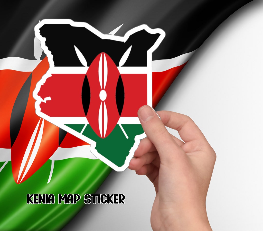 Kenya Map Sticker, Gift for Kenyans, Kenya Map, Kenyan Decoration, Gift ...
