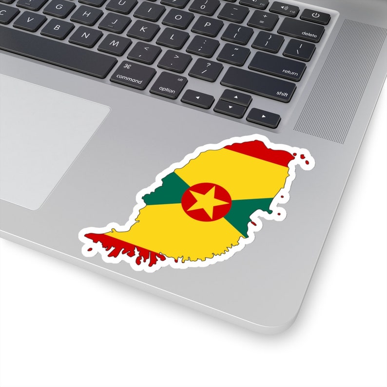 Colorful Grenada Map Sticker: Durable Vinyl Decal - Etsy
