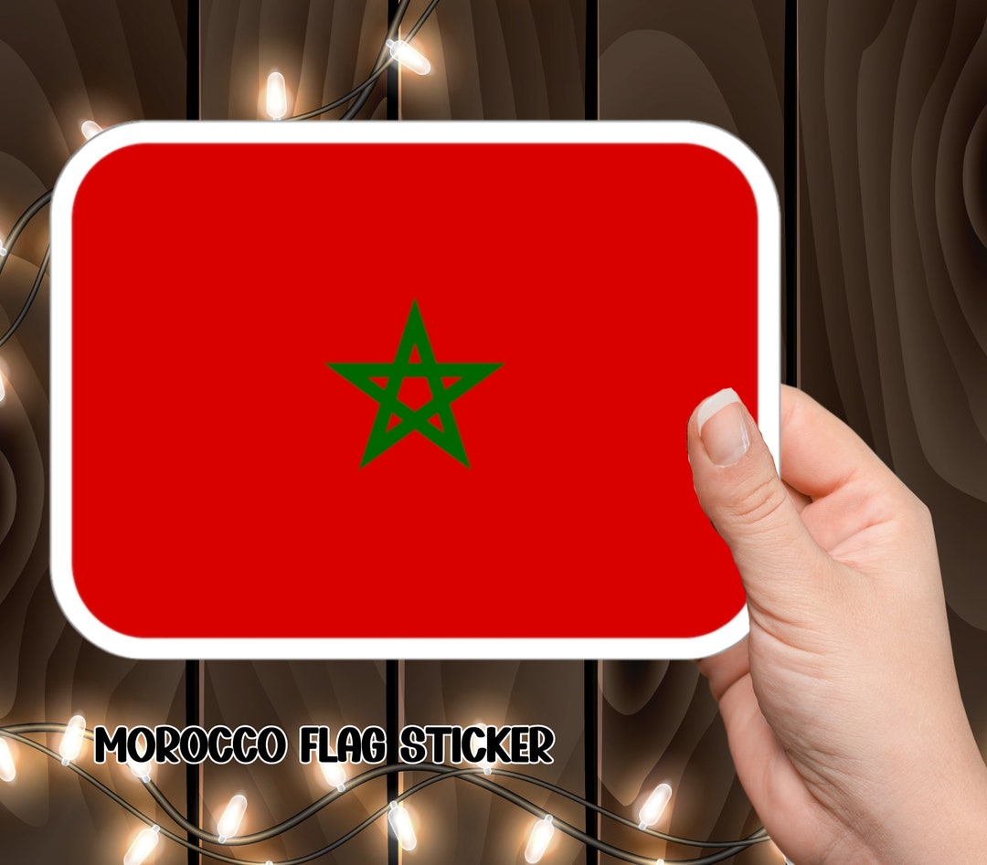 Morocco Flag Vinyl Sticker, Perfect Vinyl Decal for Laptops, Morocco ...