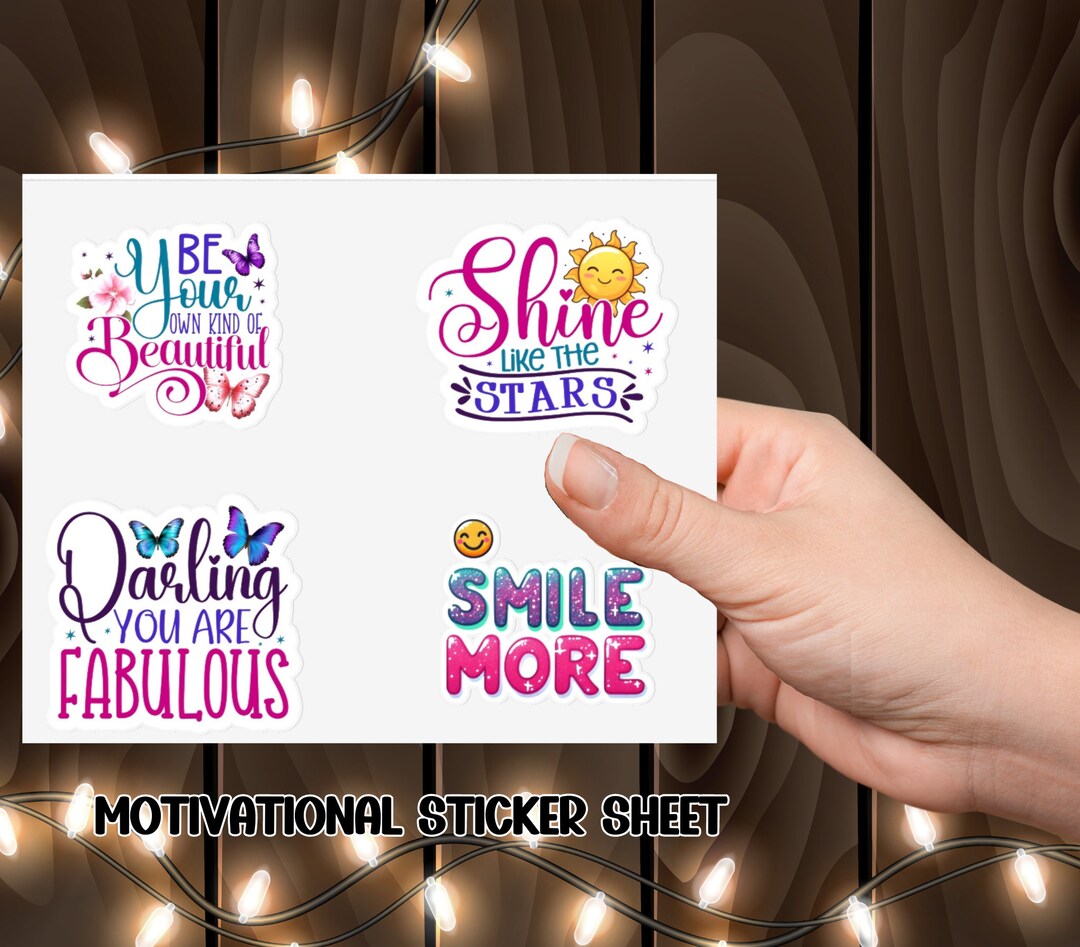 Motivational Sticker Sheet, Inspirational Decor, Motivational ...