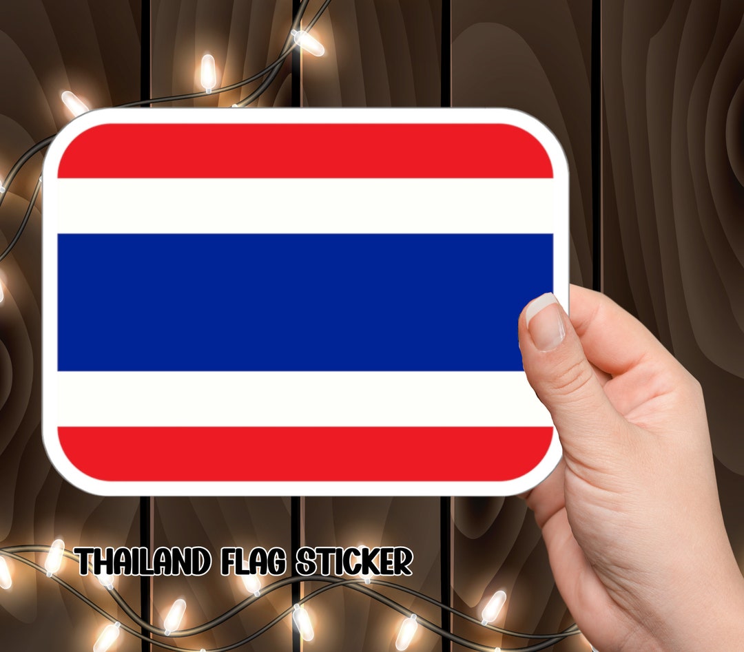 Thai Flag Sticker: Vibrant Indoor Vinyl Decal - Etsy