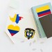 Colombian Flag Inspired Sticker Set of 4, Patriotic Vinyl Decals ...