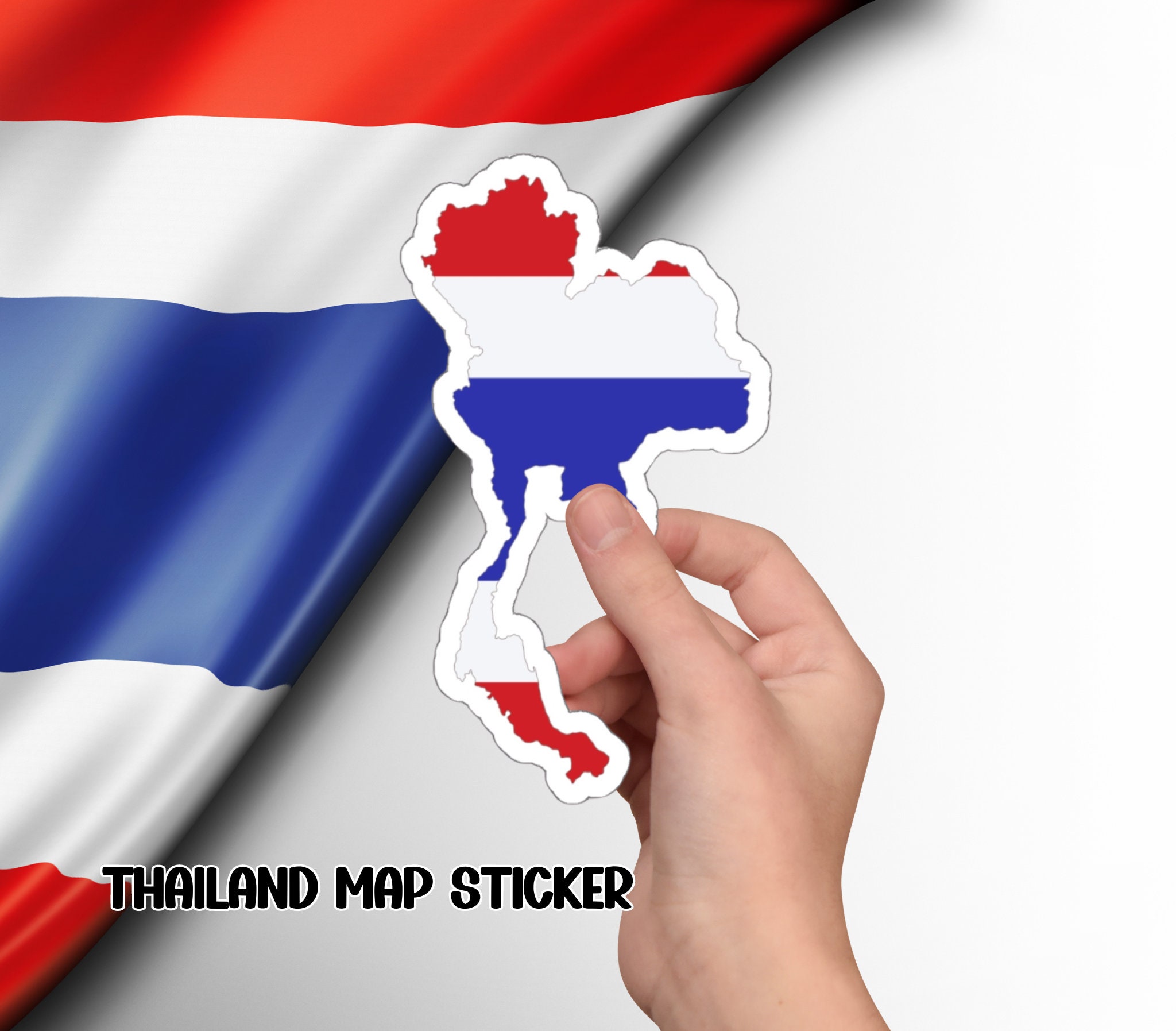 Thailand Map Sticker, Gift for Thai People, Thai Map, Thai Decoration ...