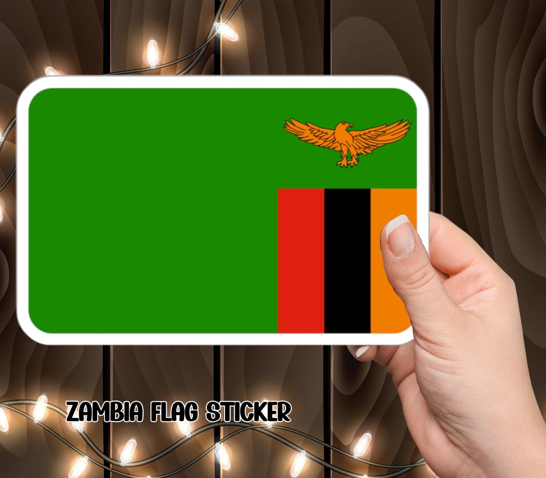 Colorful Zambia Flag Vinyl Decal: Patriotic Sticker - Etsy