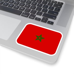 Morocco Flag Vinyl Sticker, Perfect Vinyl Decal for Laptops, Morocco ...
