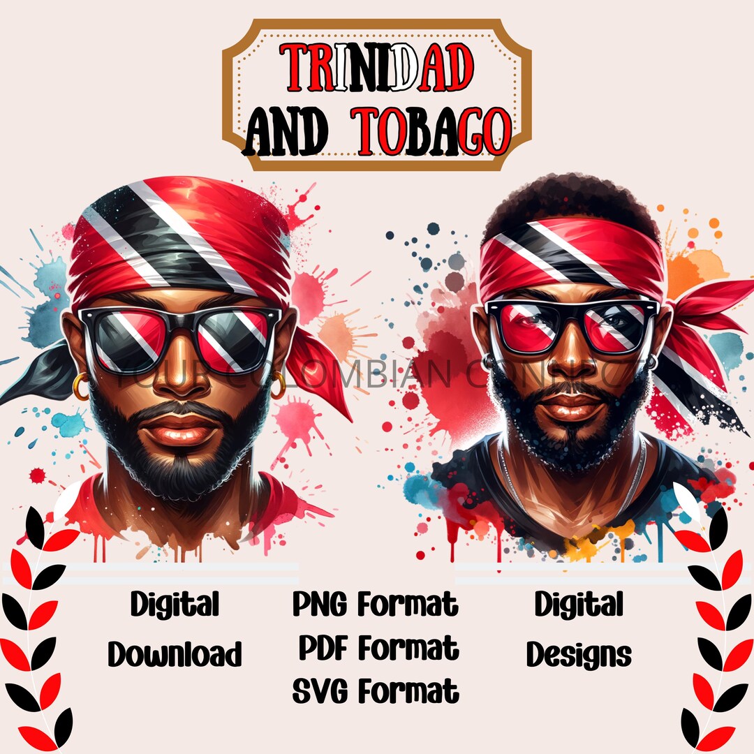 Trinidad and Tobago Men in SVG, PNG, PDF Format, Trinidad and Tobago ...