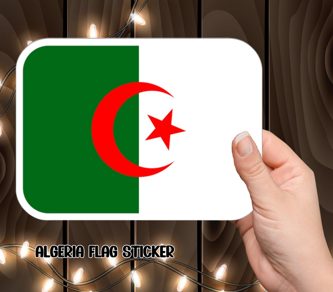 Algeria Flag Vinyl Sticker, Perfect for Travelers and Proud Algerians ...