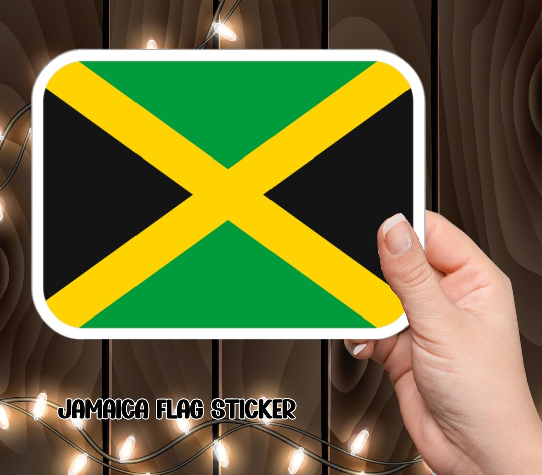 Jamaica Flag Sticker: Durable Vinyl Island Vibes Decal - Etsy