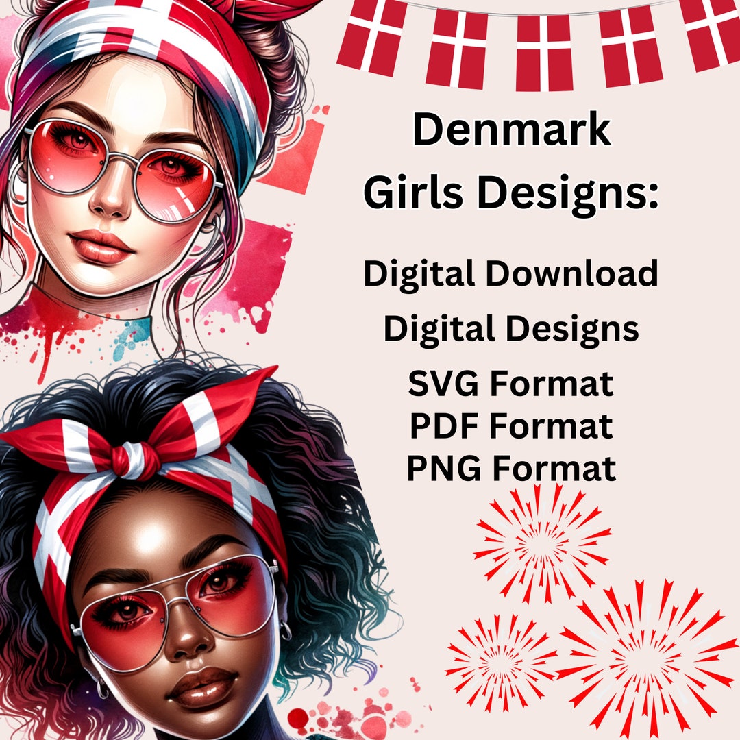 SVG, PNG, PDF Digital Images, Instant Download of Denmark Girls ...
