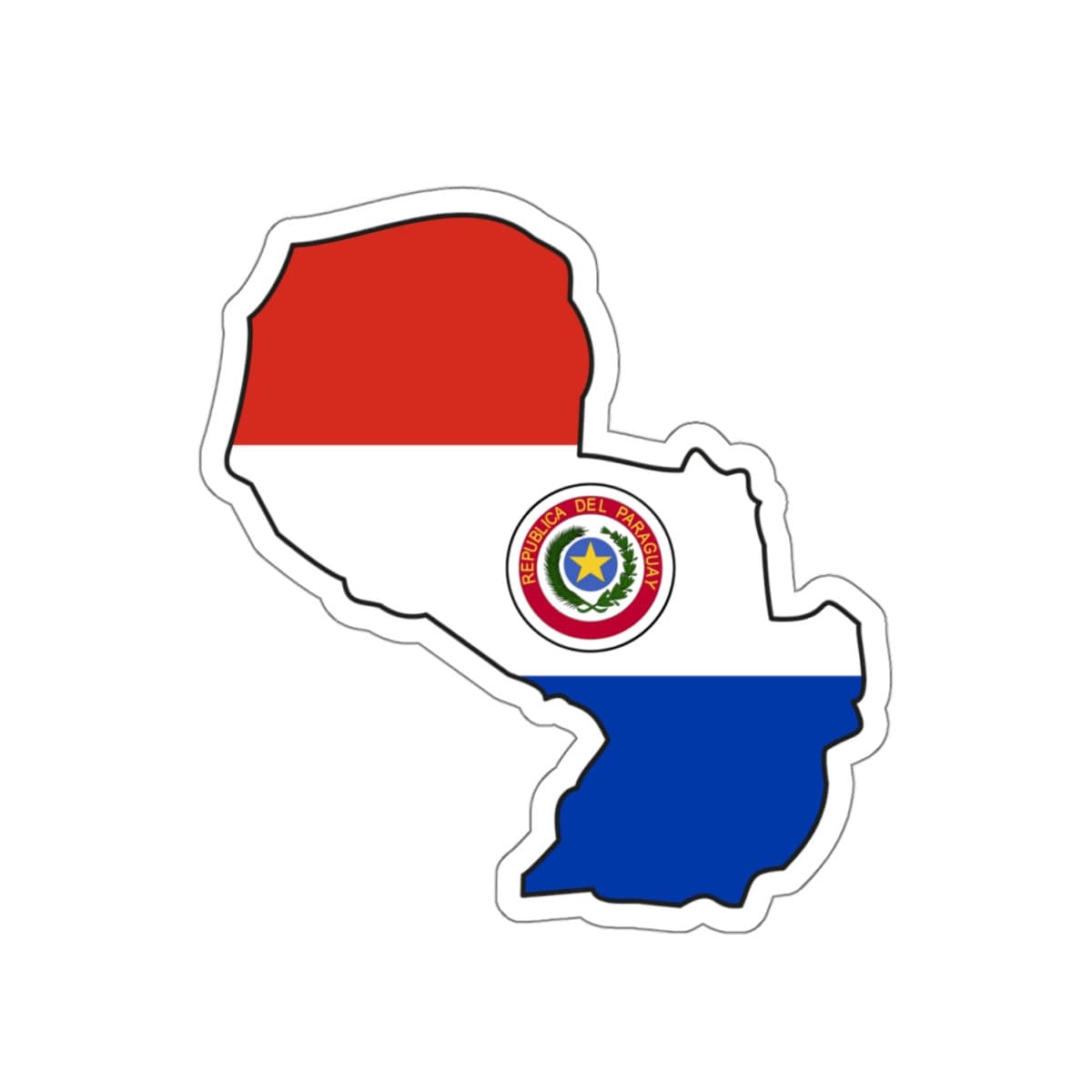 Paraguay Map Sticker, Gift for Paraguayans, Paraguay Map, Paraguayan ...