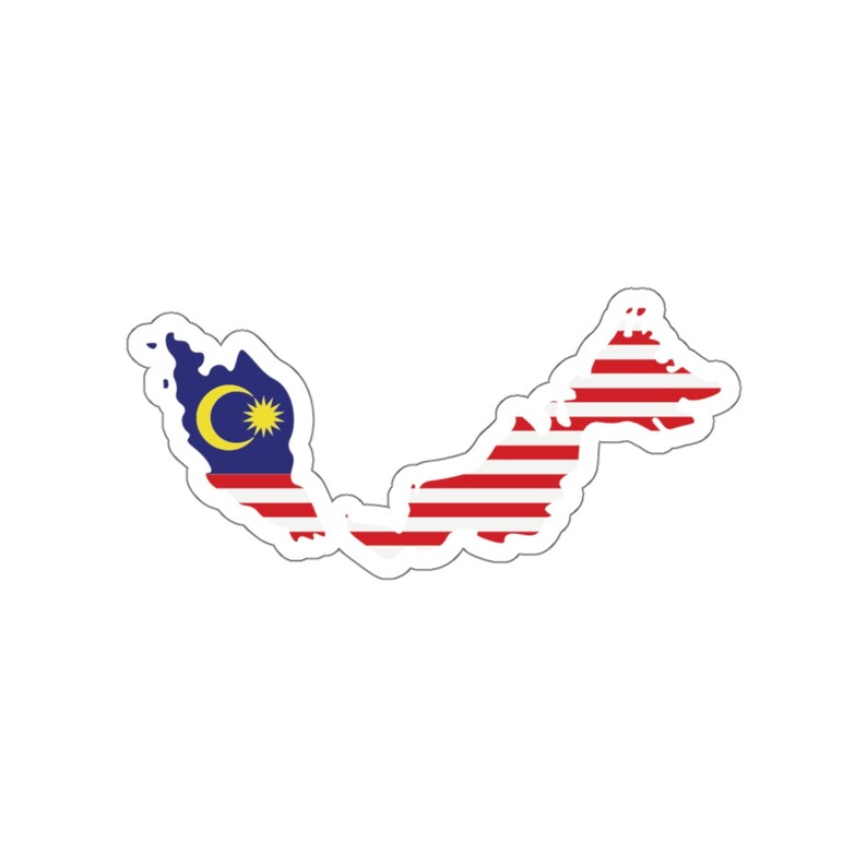 Malaysia Map Sticker, Gifts for Malaysians, Malaysia Map, Malaysia ...