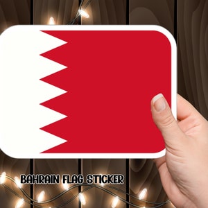 Vinyl Decal of Bahrain Flag, Bahrain Flag Emblem Sticker, Gift for ...