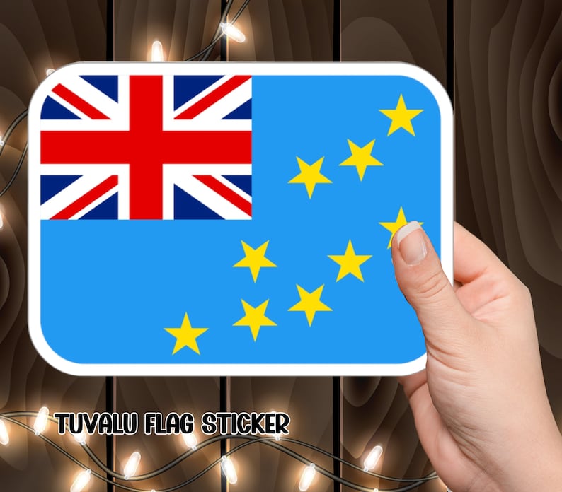 Tuvalu Flag Sticker, Patriotic Vinyl Decal, Vinyl Flag Sticker From ...